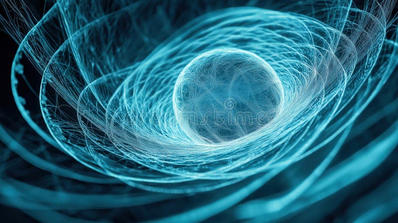 Ethereal Energy Sphere in Motion Stock Illustration - Illustration of ...
