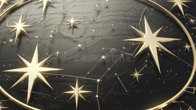 A Stunning Visualization of a Golden Constellation Map Pattern ...