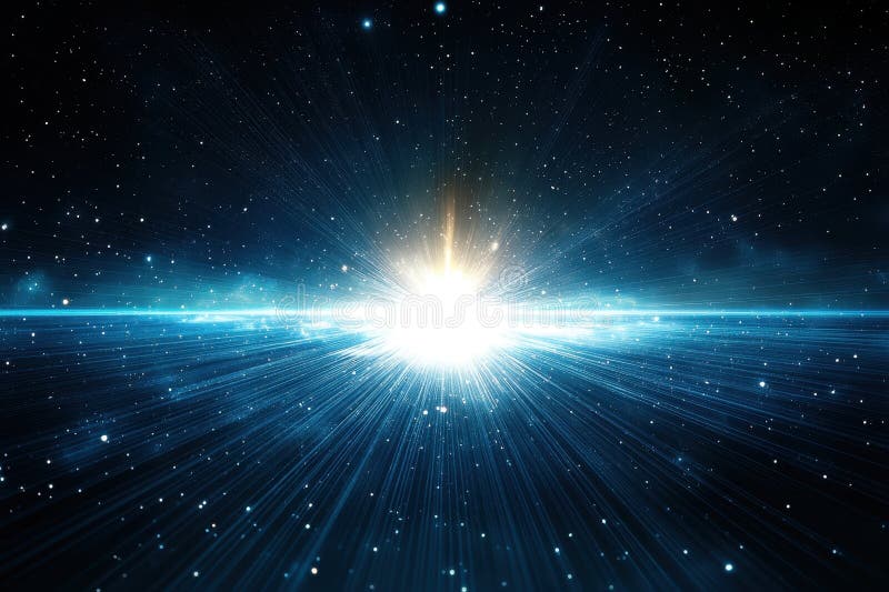 Stunning Visualization of an Intergalactic Bridge in Cosmic Space Stock ...