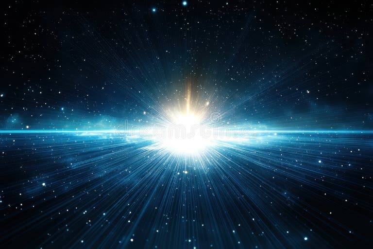 Stunning Visualization of an Intergalactic Bridge in Cosmic Space Stock ...