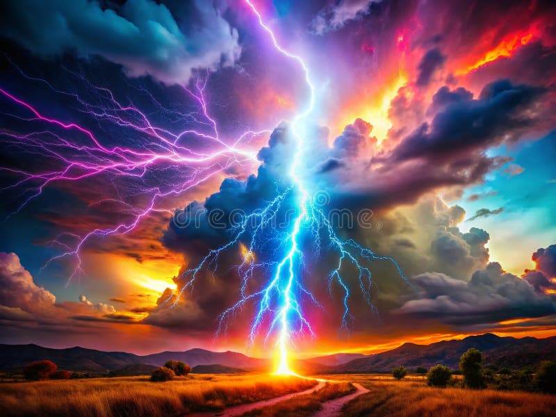 A Stunning Visualization of Surreal Electric Energy Abstract Lightning ...