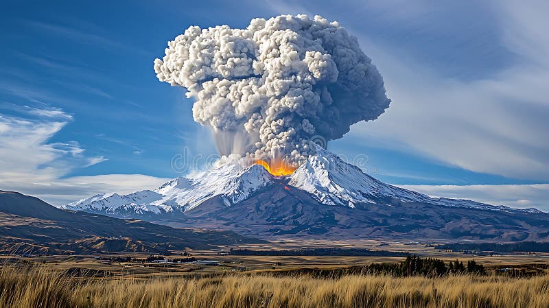 Stunning Volcanic Eruption Showcases Vibrant Lava and Dramatic Ash ...