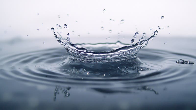 Stunning Water Drop Impact Liquid Splash Clean Ripple Effect Crystal ...