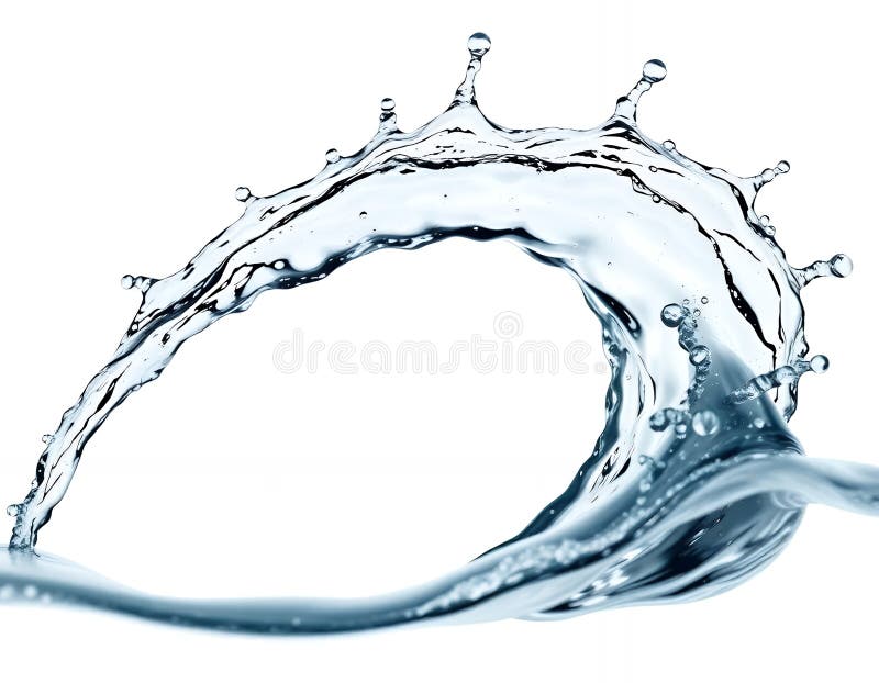 Stunning Water Splash Creating a Circular Pattern Against a White ...