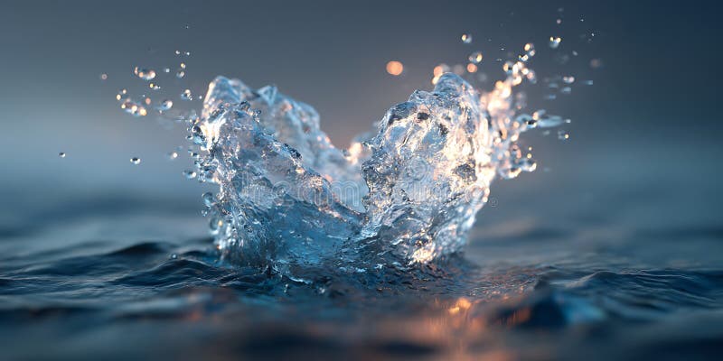 Stunning Water Splash Crystalline Burst in Ocean Waves Stock ...