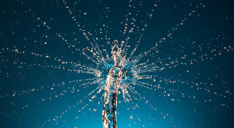 Stunning Water Splash: a High-Resolution Macro Photograph Stock ...