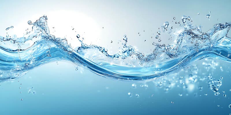 Stunning Water Wave a Captivating Visual of Pure Blue Stock ...