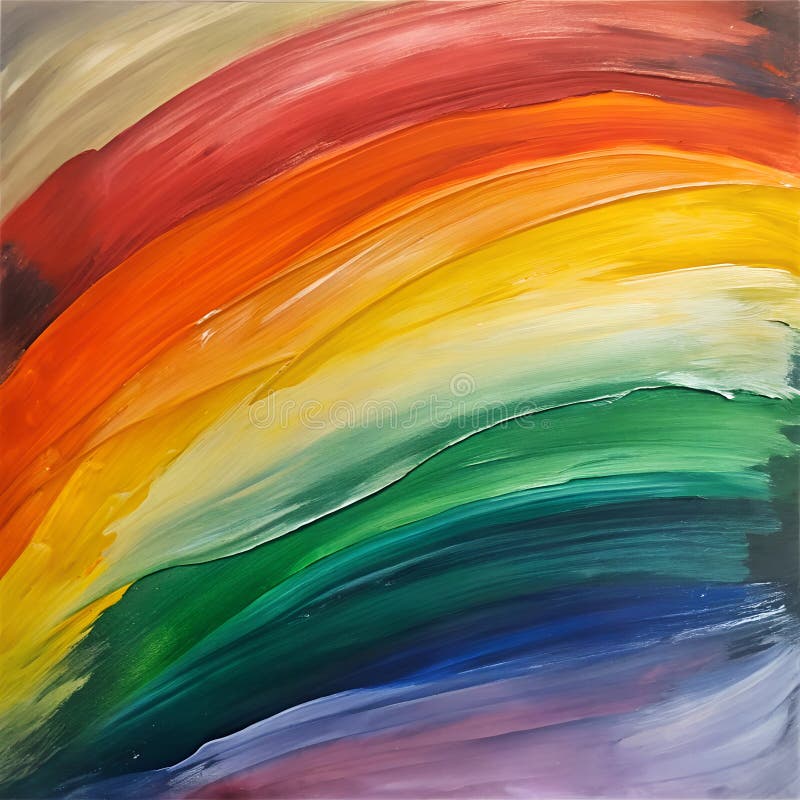 A Stunning Watercolor Series of Colors Formed into a Rainbow Arc Stock ...