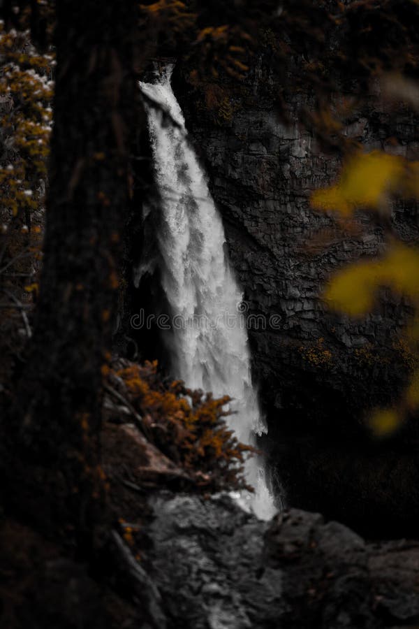 Stunning Waterfall Flowing into a River Stock Image - Image of river ...