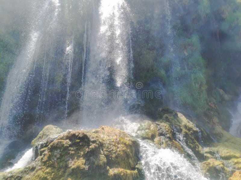 Stunning Waterfall Splashing Stock Photo - Image of nature, rock: 228743768