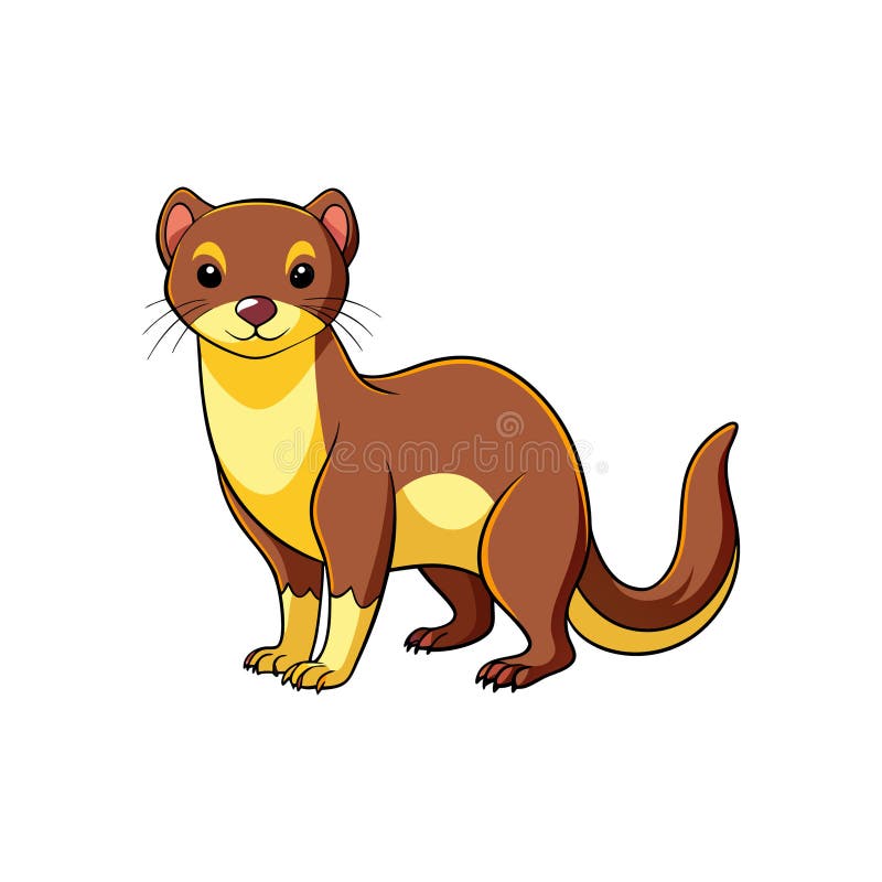 Stunning Weasel Illustration for Displays Stock Image - Illustration of ...