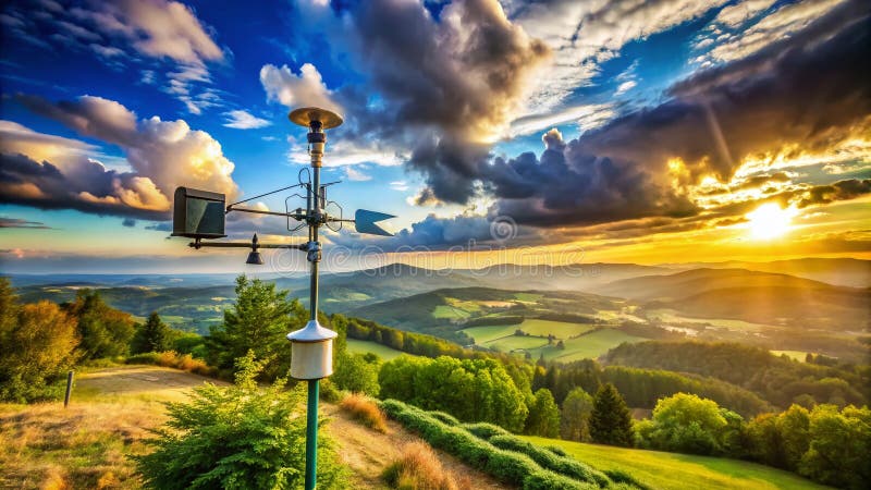 Stunning Weather Station in Scenic Landscape a Compositional ...