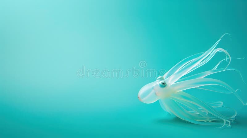 A Stunning Web Banner Featuring a Glass Squid on a Teal Backdrop ...