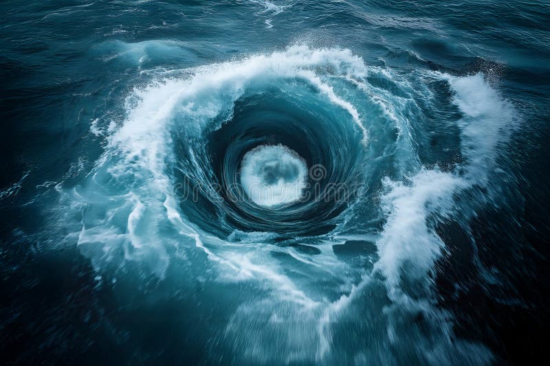 A Stunning Whirlpool Forms in the Ocean Waves, Captivating Viewers with ...