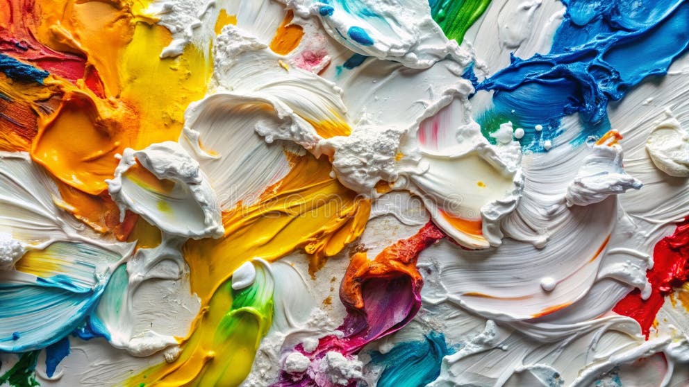 Stunning White Abstract Background with Layered Textured Paint Effects ...