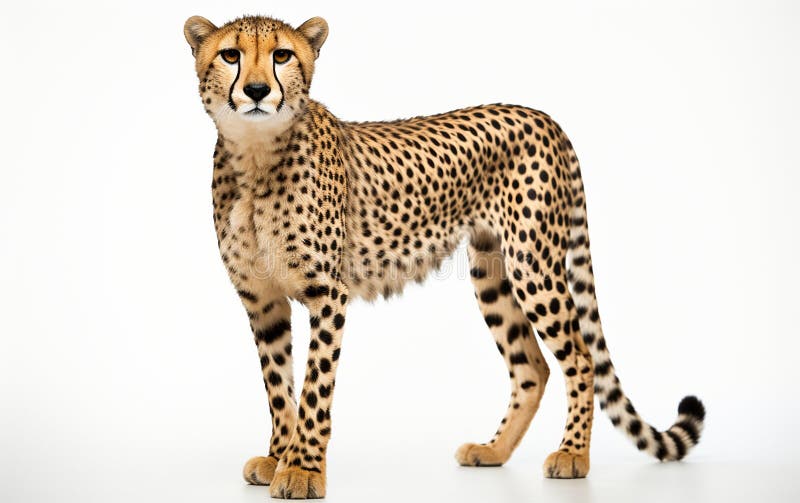 Stunning White Cheetah -Generative Ai Stock Image - Image of hunt ...