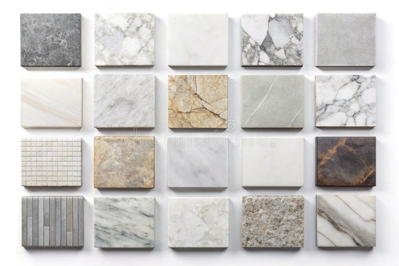 Stunning White Grey Marble Stone and Ceramic Tile Samples a Premium ...