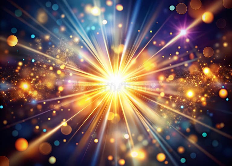 Stunning White Light Burst Abstract Sunburst Explosion Against a Soft ...