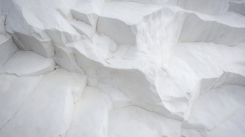 Stunning White Marble Cliff Surface with Jagged Textures and Shadows ...