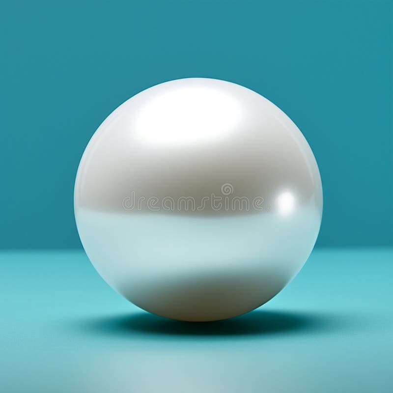 Stunning White Pearl on Turquoise Background Stock Image - Image of ...