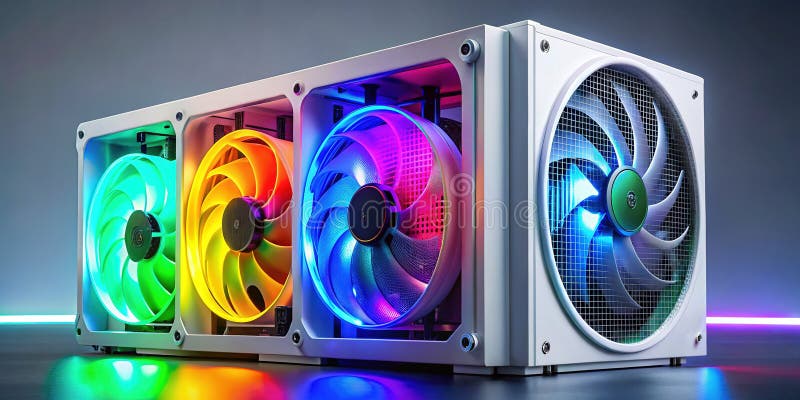 Stunning White RGB PC Case with Vibrant Lighting a Modern Gaming ...