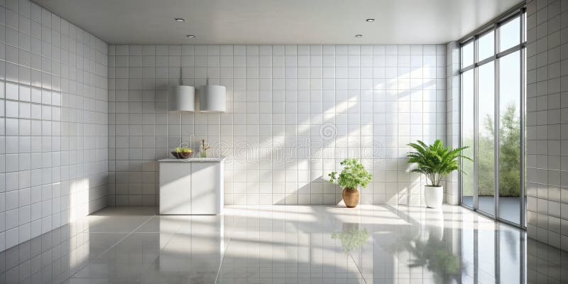 Stunning White Square Tiles Minimalist Interior Design Texture Pattern ...