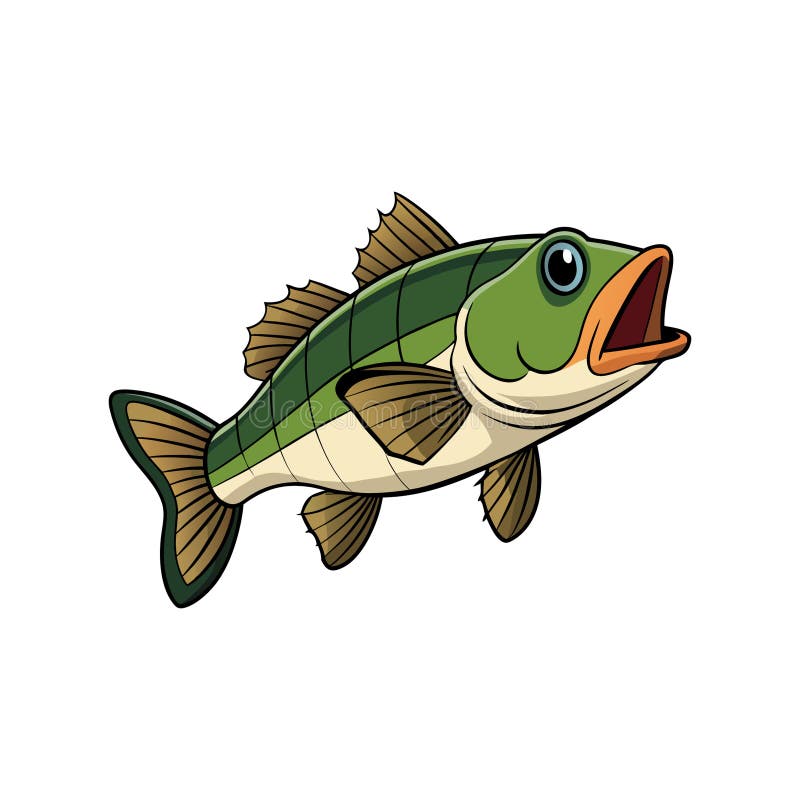 Stunning Wild Bass Fish Realistic Aquatic Display Stock Photo ...