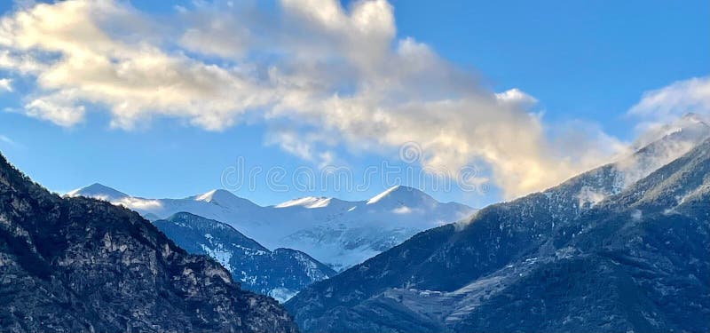 Stunning Winter Landscape with a Picturesque Mountain Range Blanketed ...