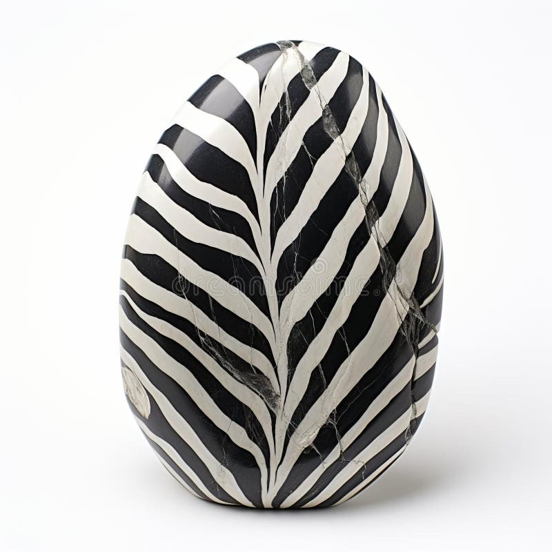 Stunning Zebra-striped Egg Photography on White Background Stock ...