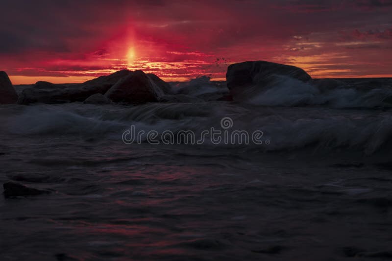 Stunningly Beautiful Sunset Viewa Stock Image - Image of light, heaven ...