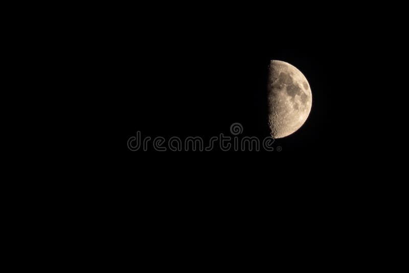 Stunningly Beautiful View of the Moon in the Sky Stock Image - Image of ...