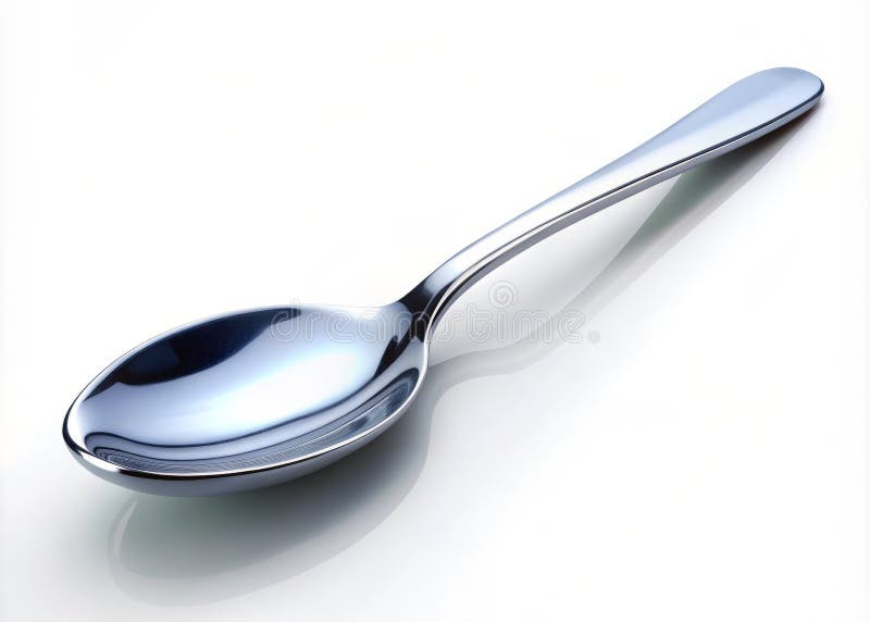 Elegant Silver Spoon Isolated on White Background Perfect for ...