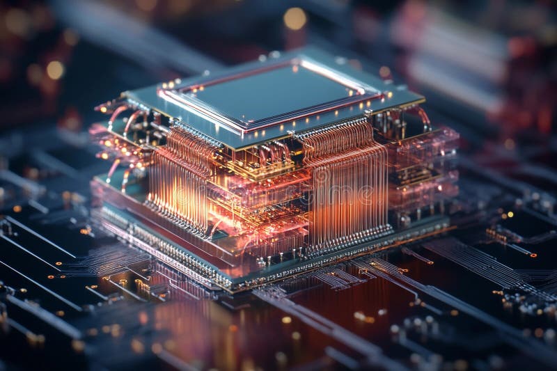 Detailed Microprocessor Glistens Stock Illustrations – 1 Detailed Microprocessor Glistens Stock ...