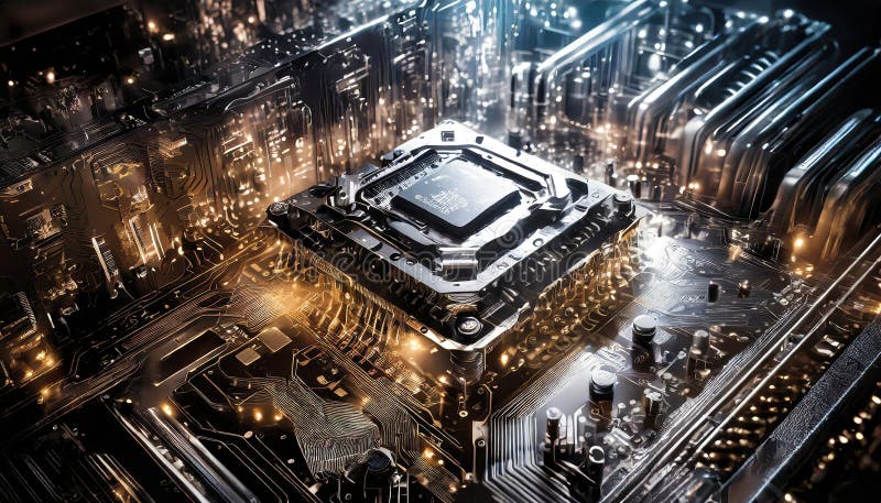 Stunningly Intricate Supercomputer Technology Texture with Chrome ...