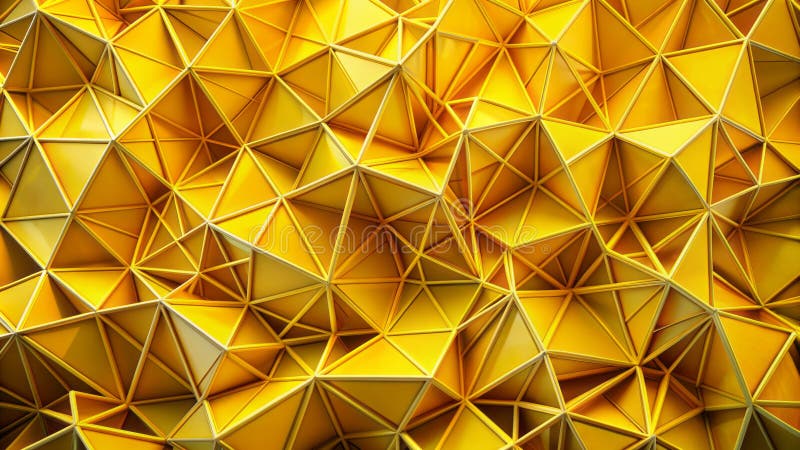 A Stunningly Vibrant Yellow Geometric Background with Interconnected ...