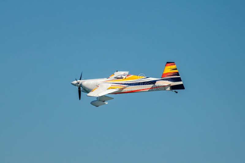 Stunt Aerobatic Plane Performing Stunts in Air Stock Image - Image of ...