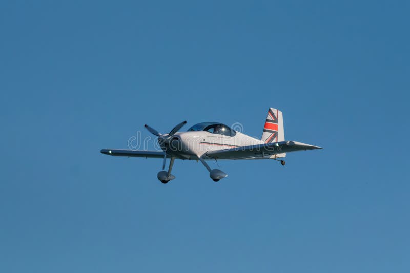 Stunt Aerobatic Plane Performing Stunts in Air Stock Photo - Image of ...