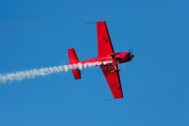 Stunt Aerobatic Plane Performing Stunts in Air Editorial Stock Image ...