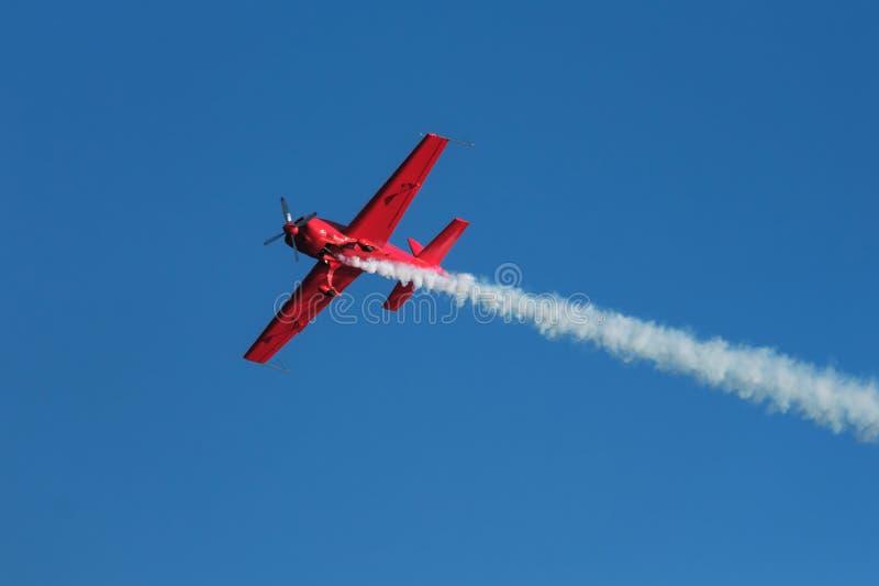 Stunt Aerobatic Plane Performing Stunts in Air Stock Image - Image of ...