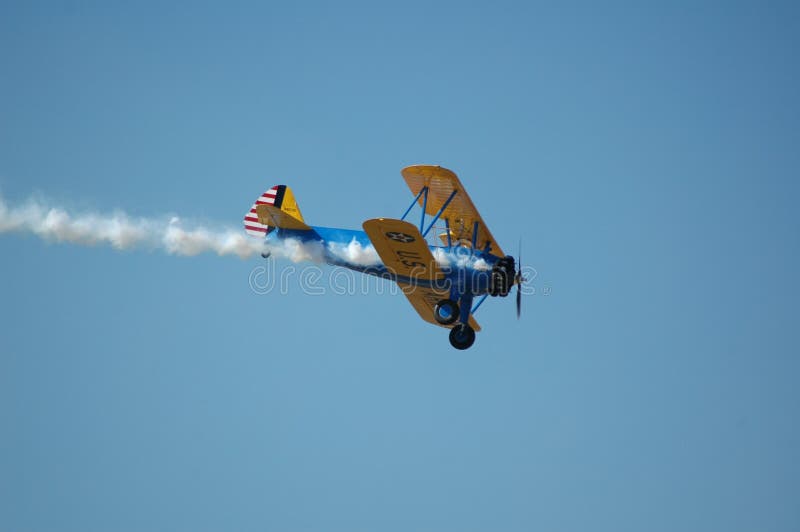 Stunt Biplane 2 stock image. Image of bomb, trick, fast - 542651