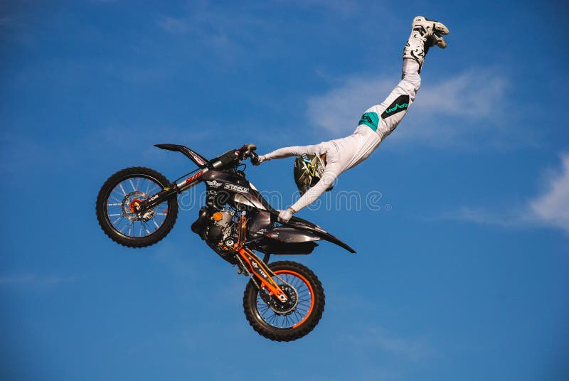 Stunt editorial photo. Image of wheel, racing, motor - 98528716