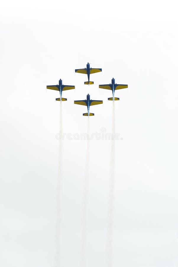 Stunt planes stock photo. Image of propeller, formation - 34635934
