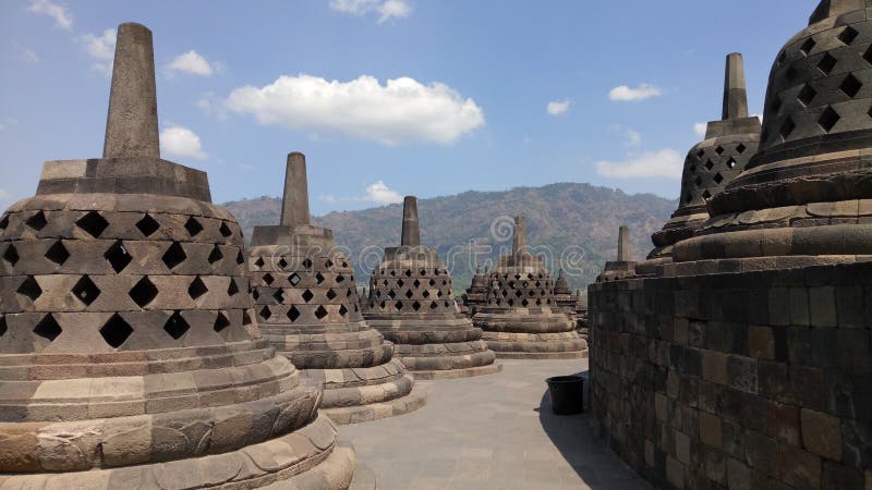 Stupa of Borobudur Temple stock image. Image of building - 265312681