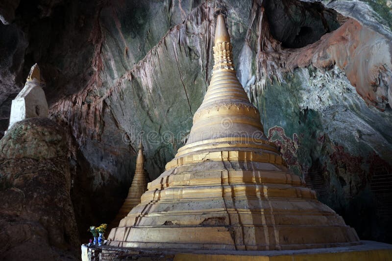 Kaw Goon cave editorial stock photo. Image of cave, entrance - 90851468