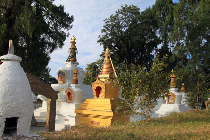 Stupas at Tashiding Monastery Stock Image - Image of mindfulness, altar ...