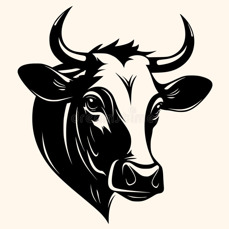 Cow Vector for Logo or Icon,clip Art, Drawing Elegant Minimalist Style ...
