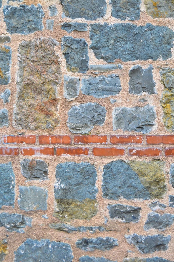 Sturdy Blue and Gray Cut Stone Brick Wall, Seamless Lined Up Stock ...