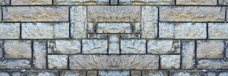 Sturdy Blue and Gray Cut Stone Wall, Seamless Lined Up Stock Photo ...