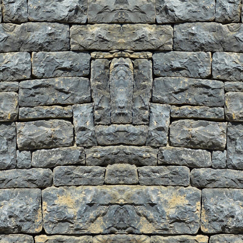 Sturdy Blue and Gray Cut Stone Wall, Seamless Lined Up Stock Image ...