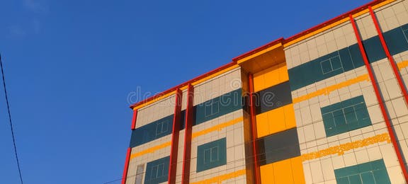 Sturdy Building with Beautiful Colors Stock Image - Image of colors ...